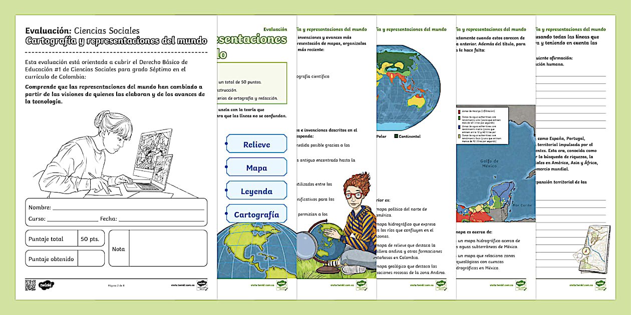 Guía de Evaluación: La Cartografía - Twinkl Colombia