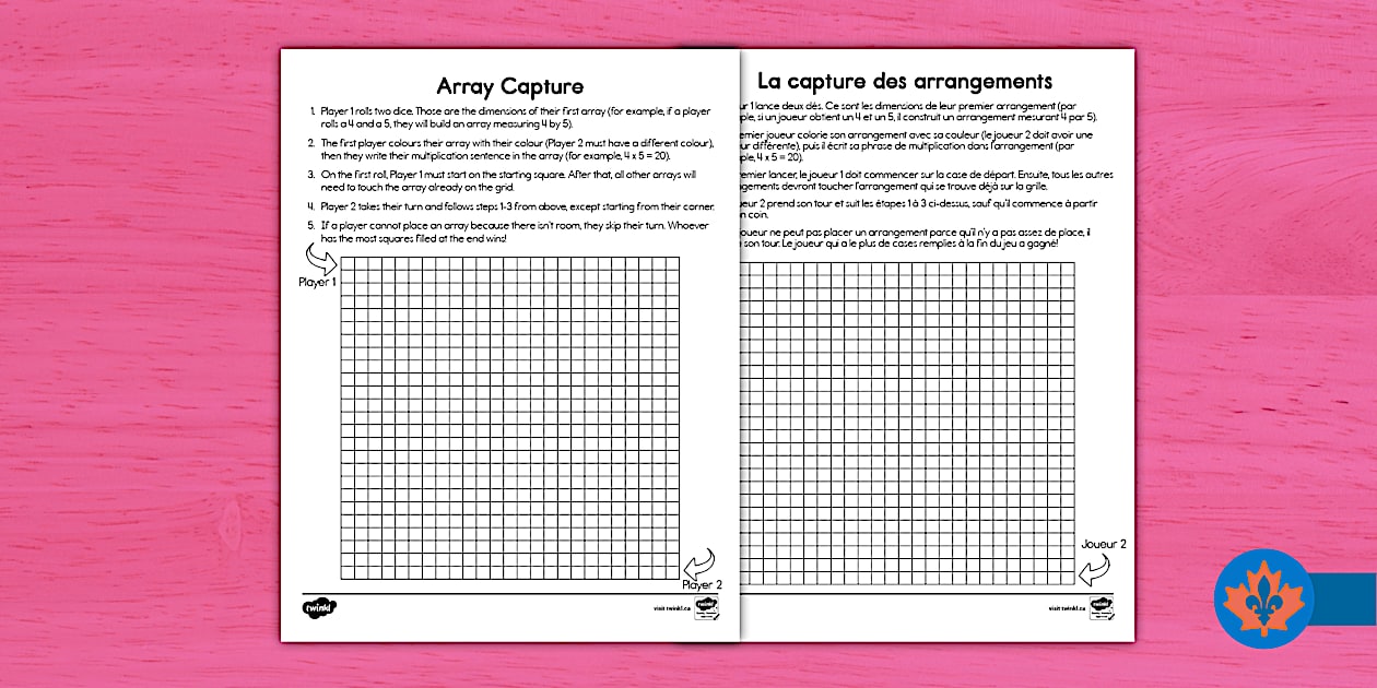 Array Capture English/French (teacher made) - Twinkl