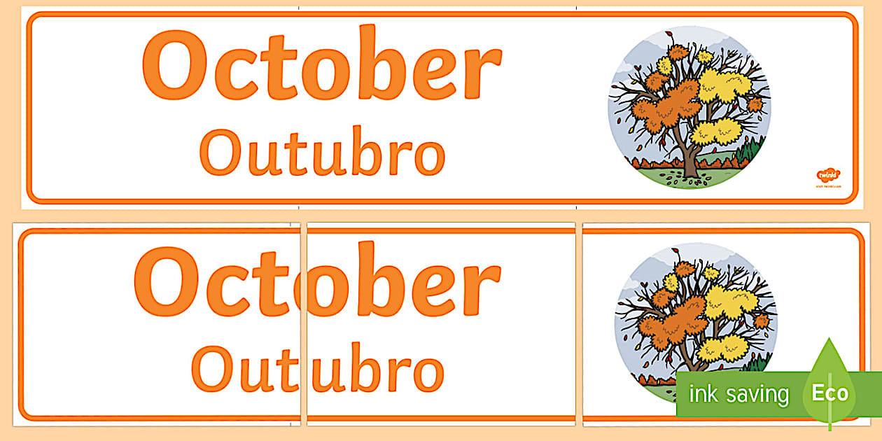 October Display Banner English/Portuguese - October Display Banner