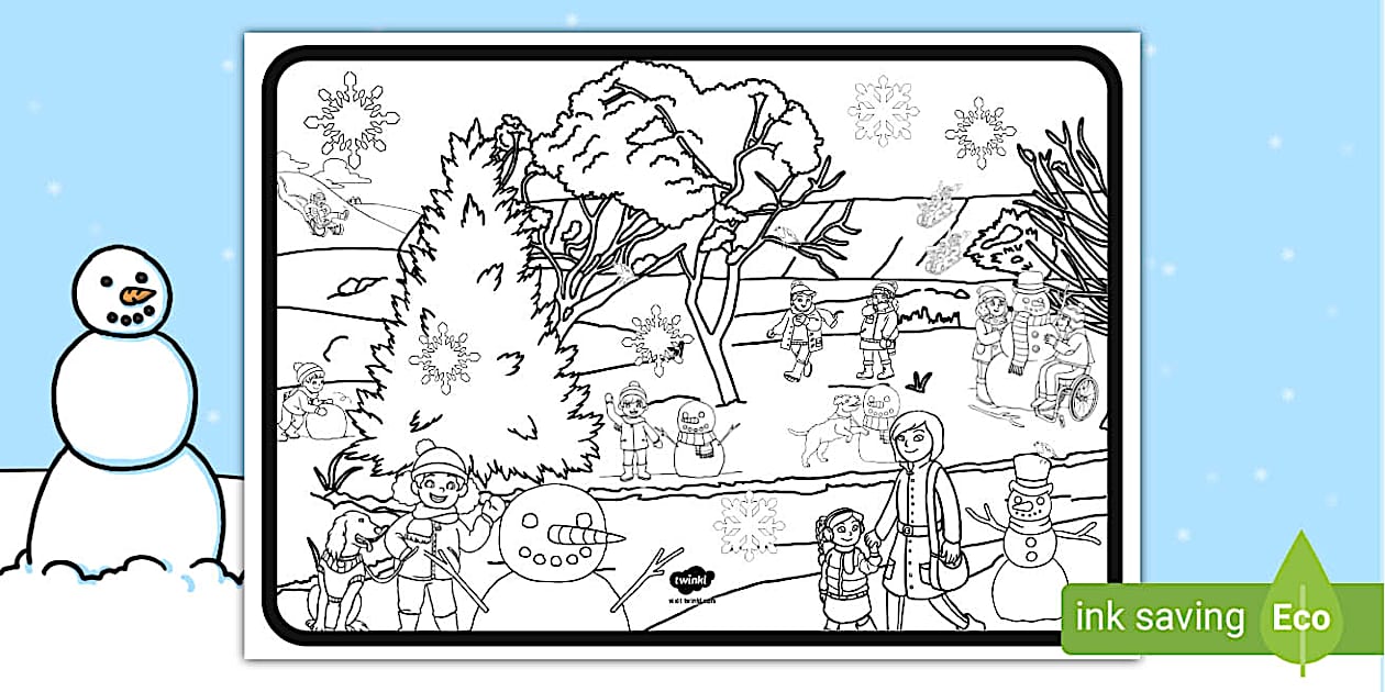 Busy Winter Colouring Challenge (teacher made) - Twinkl