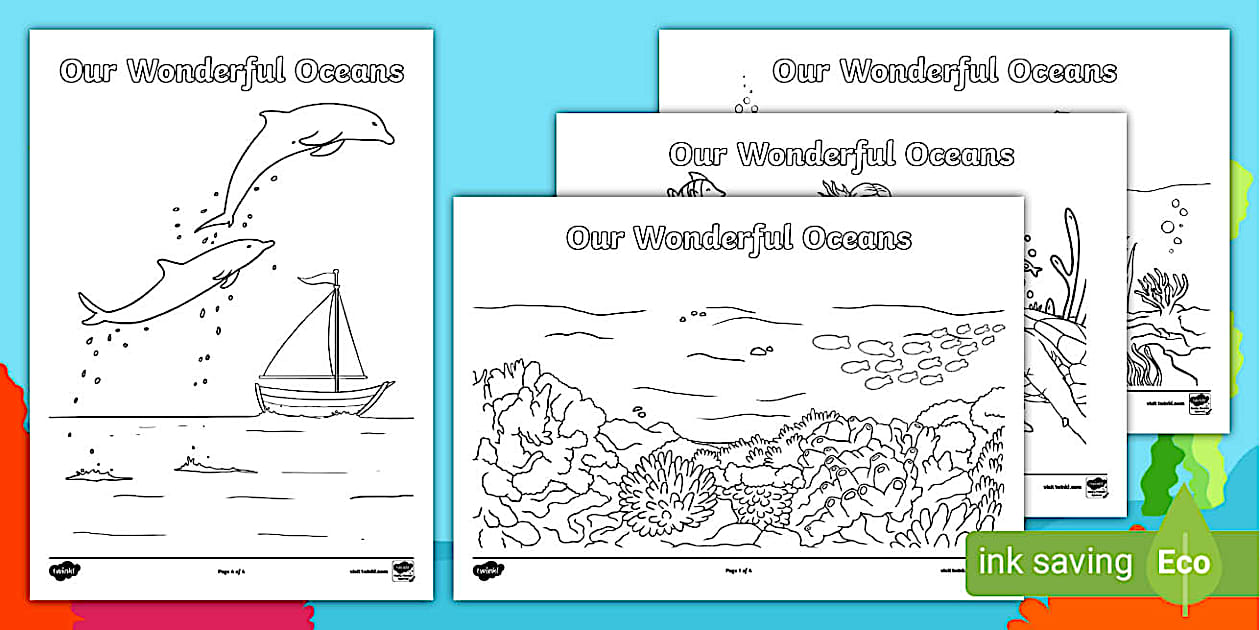 Our Wonderful Oceans Colouring Pages (öğretmen yaptı)