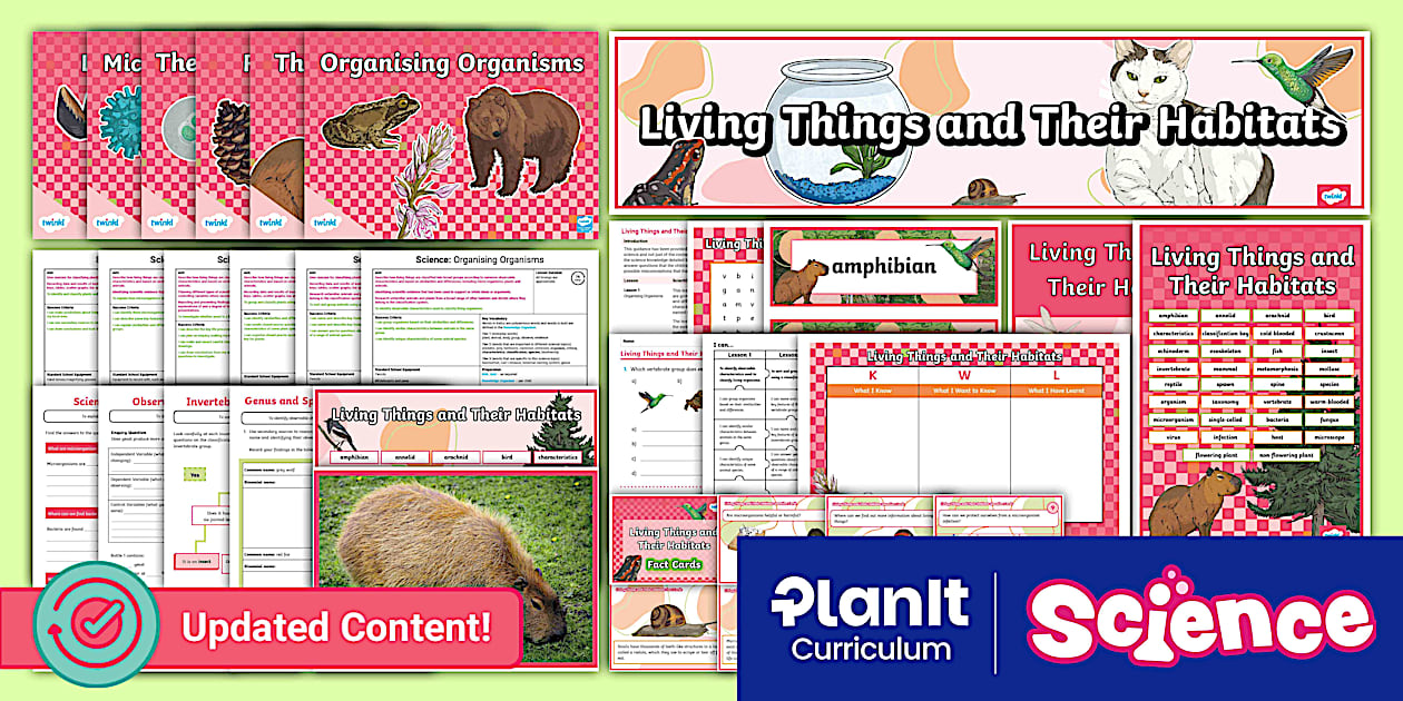 Science: Living Things and Their Habitats: Year 6 Unit Pack