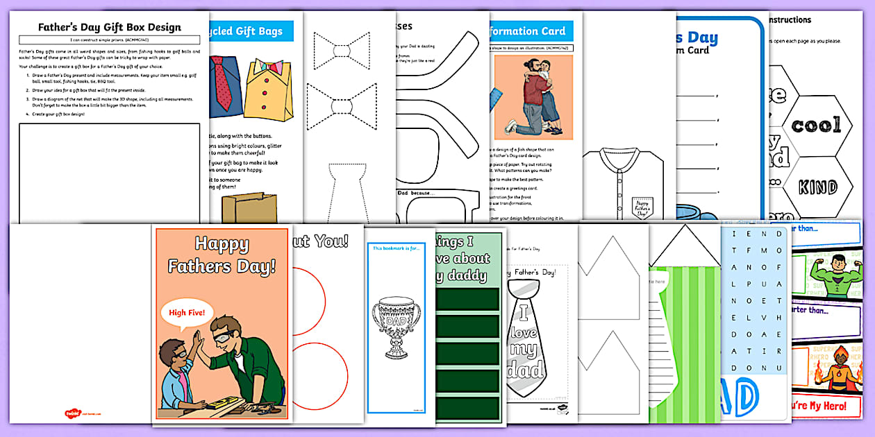 Crafty and Cute Fathers Day Cards Ideas and Gifts - Twinkl