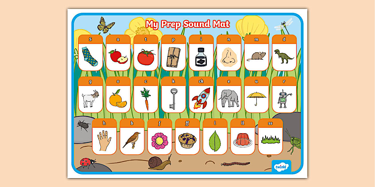 Minibeasts Prep Sound Mat (Teacher-Made) - Twinkl