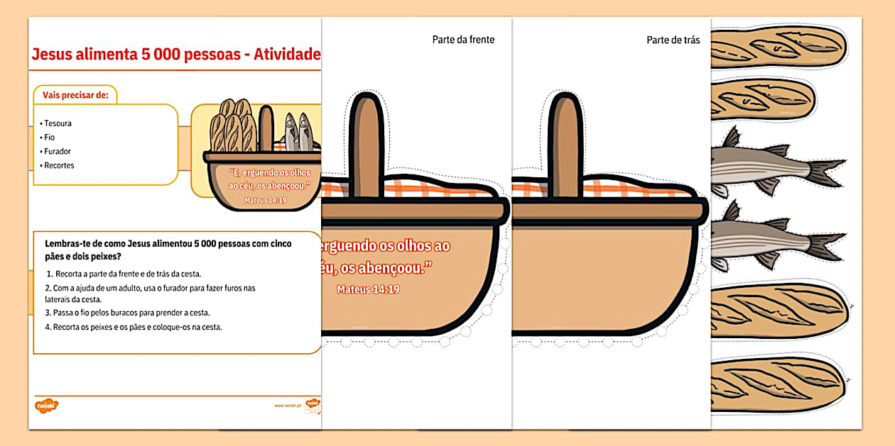 * NEW * Jesus alimenta 5 000 pessoas | Twinkl