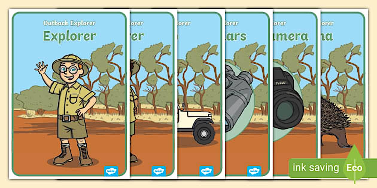 Cursive Outback Explorer Role Play Posters (teacher made)