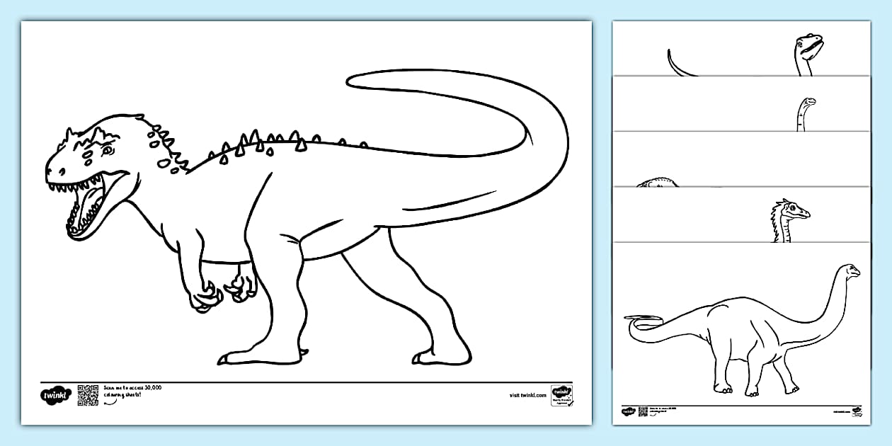 Dinosaur Colouring Pages (teacher made) - Twinkl