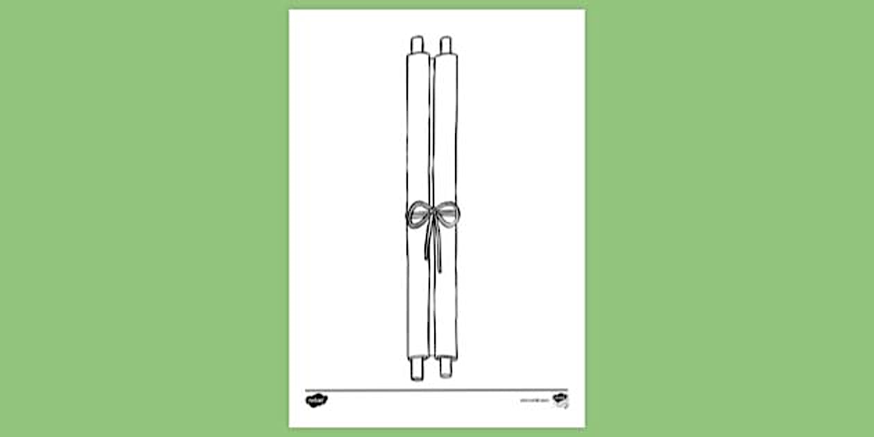 Scroll Rolled Up Colouring Sheet | Colouring Sheets - Twinkl