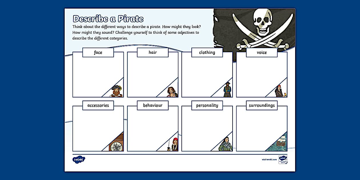 Pirate Adjectives Worksheet