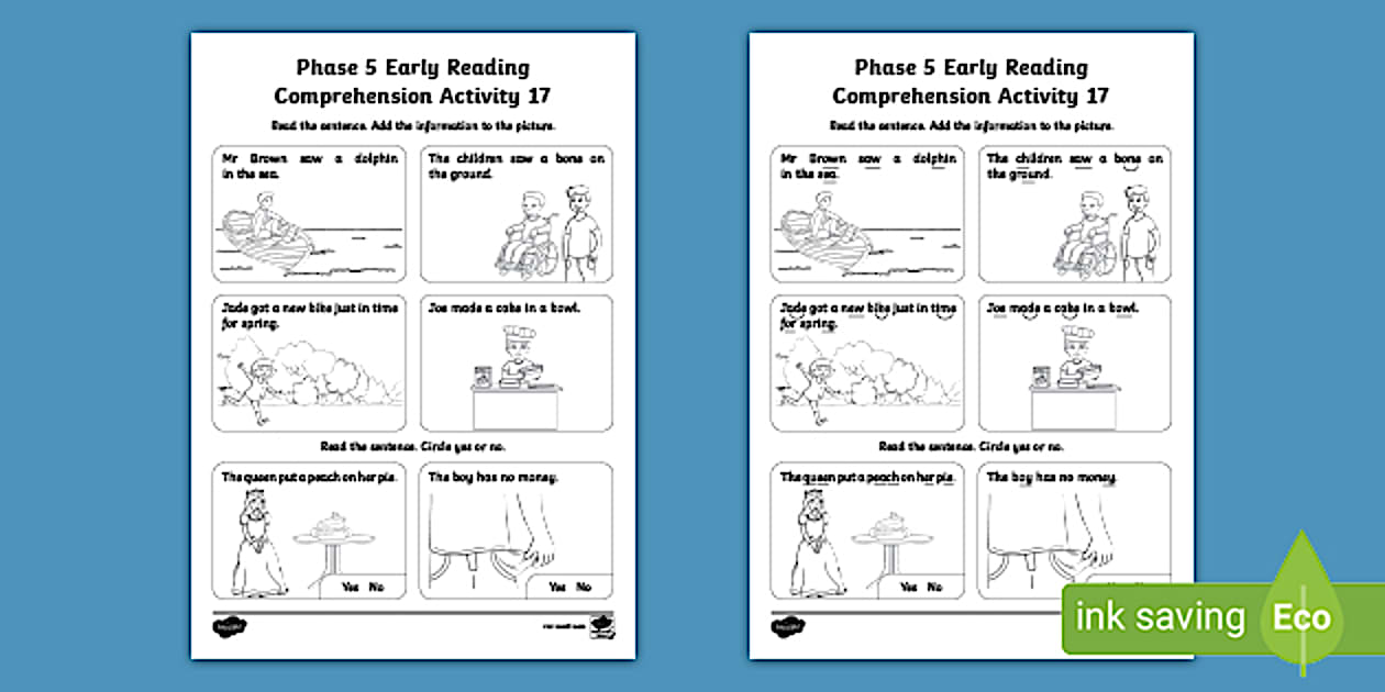 Phase 5 EYFS Reading Comprehension Activity 17 - Twinkl