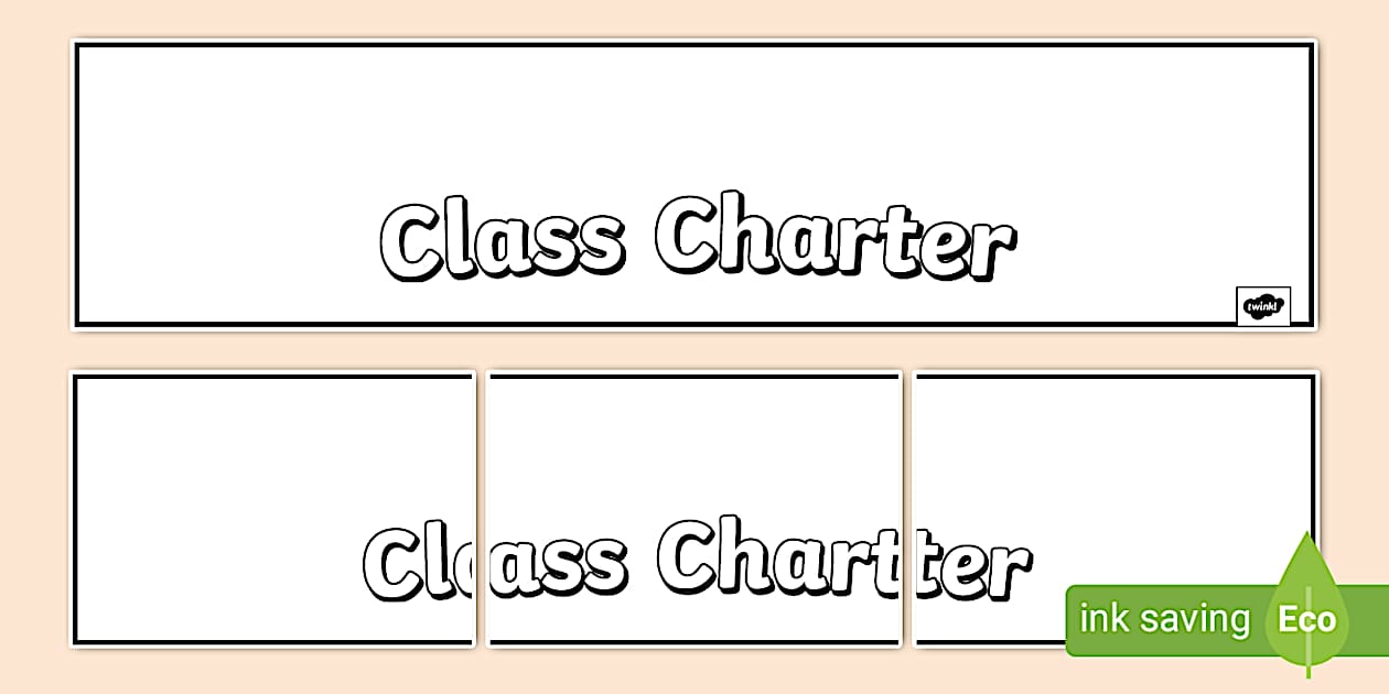 Class Charter Collaborative Drawing Display Banner - Twinkl