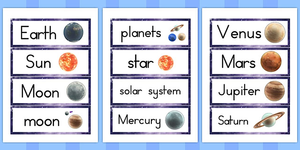 SA Year 5 Earth and Space Word Cards (teacher made) - Twinkl