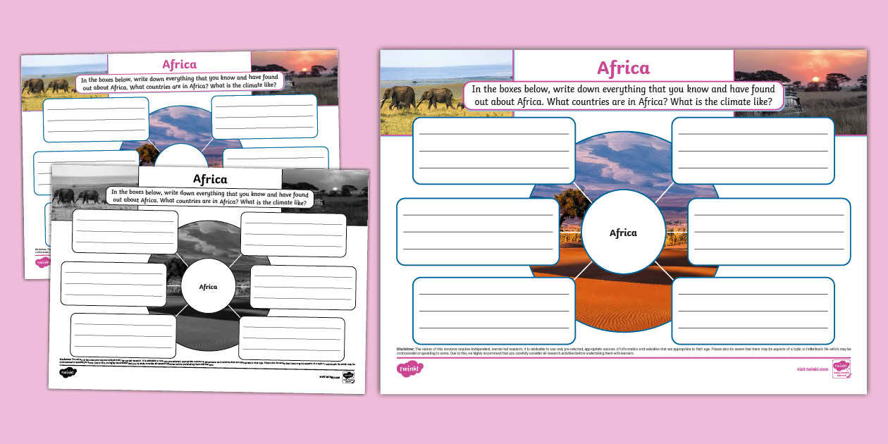 KS1 Africa Mind Map - Twinkl Georgraphy (teacher made)