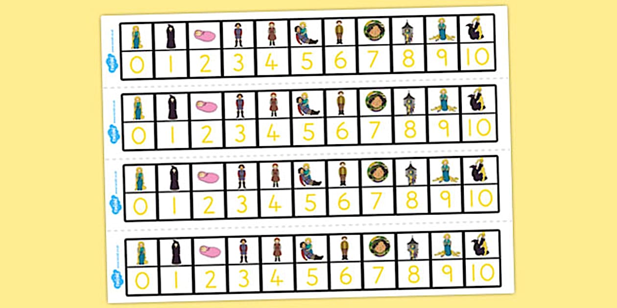 Rapunzel Number Track 0-10