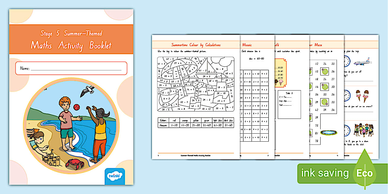Stage 5 Summer Maths Activity Booklet (teacher made)
