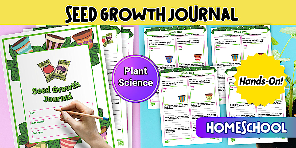 Homeschool Seed Growth Observation Journal for Older Children