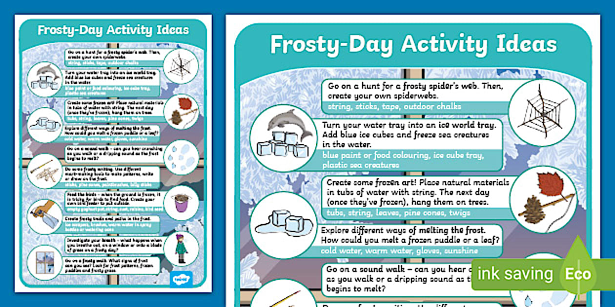 Outdoor Learning: Frosty-Day Activity Ideas (teacher made)