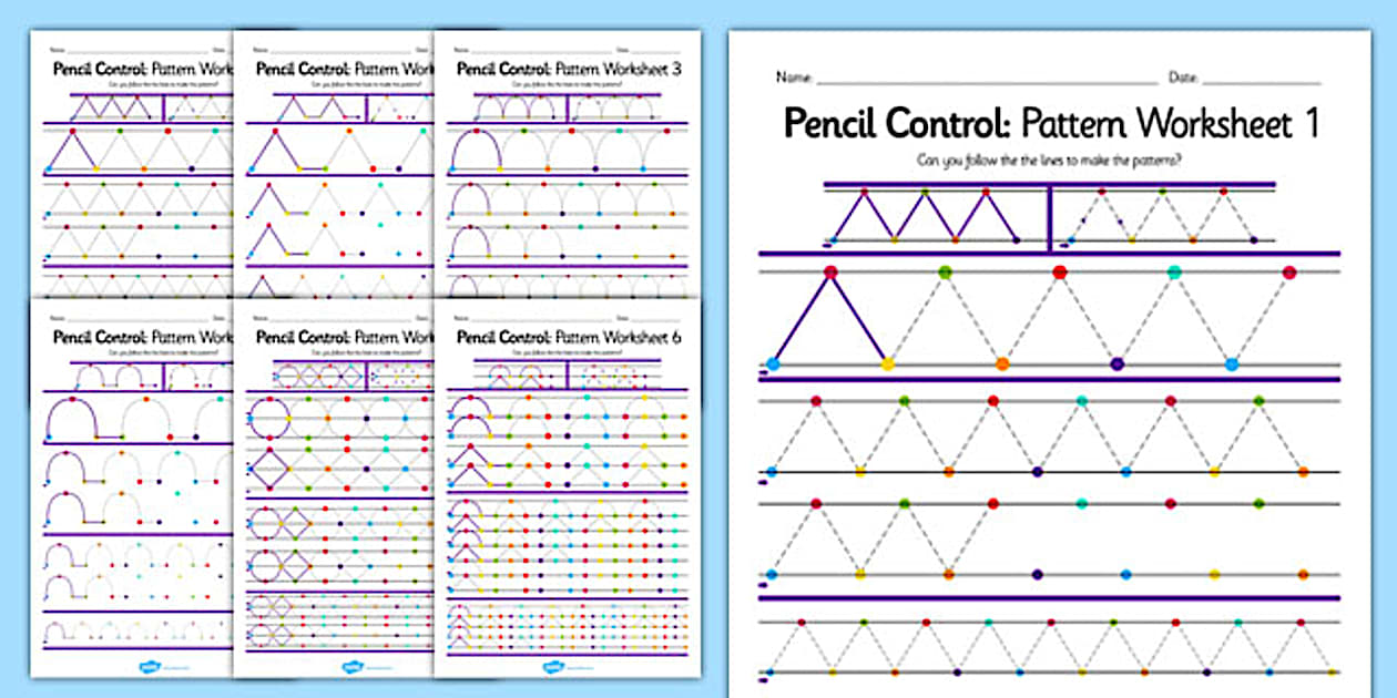 Editable Pencil Control Pattern Workbook - Twinkl