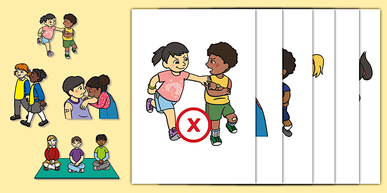 Dibujos de normas de comportamiento | Twinkl (teacher made)