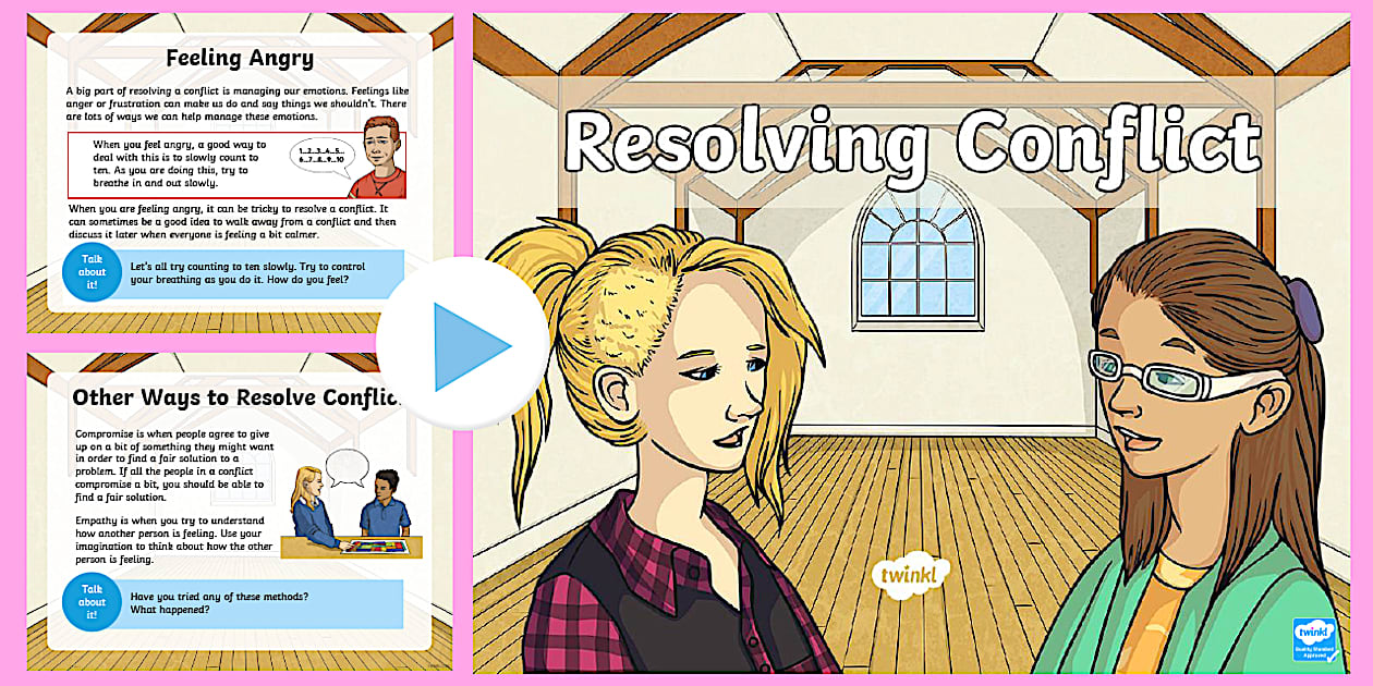 Editable KS2 Resolving Conflict PowerPoint (teacher made)