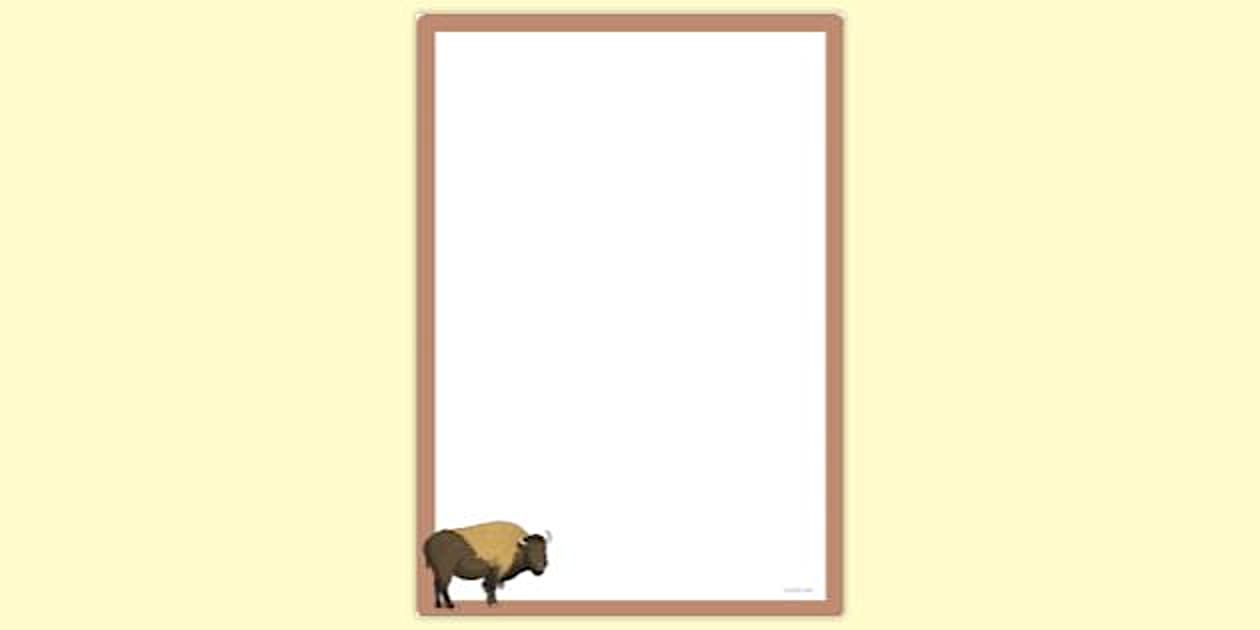 Bison Page Border | Page Borders | Twinkl (teacher made)