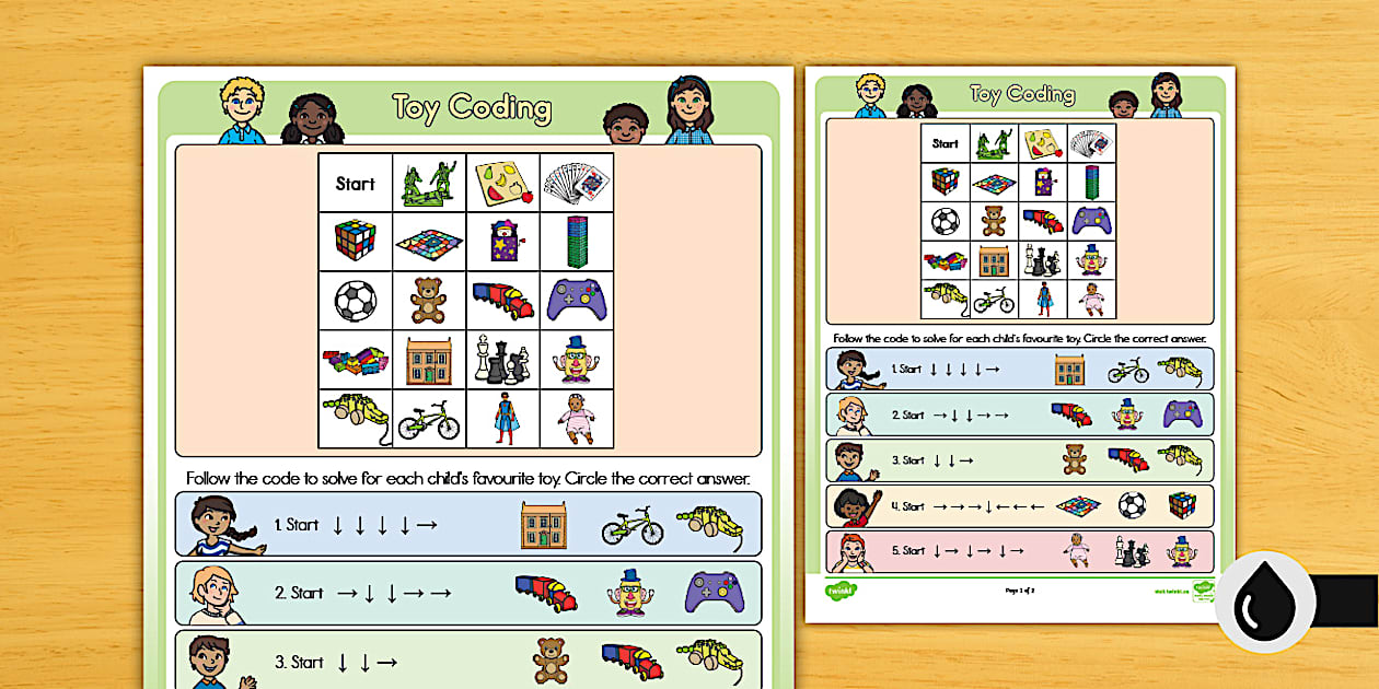My Favourite Toy Coding Activity (teacher made) - Twinkl