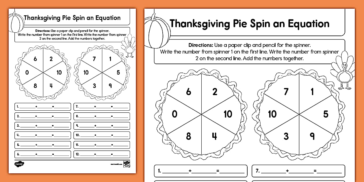 Pie Worksheet | Math Resource | Twinkl USA (teacher made)