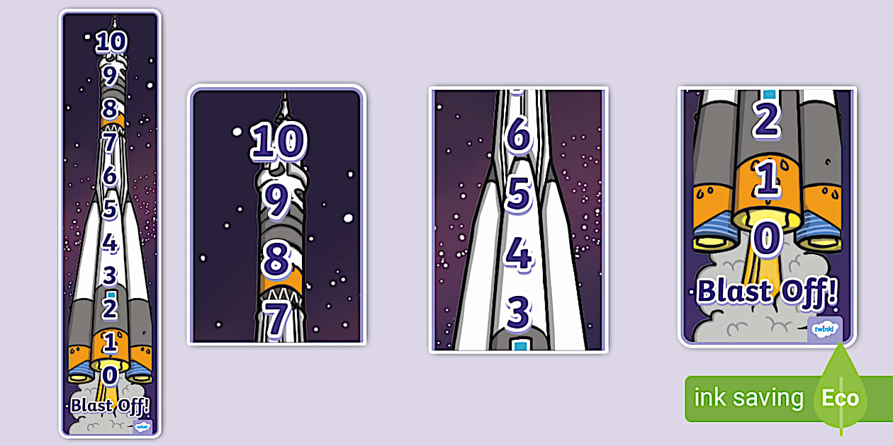 👉 Counting Backwards Vertical Display Banner - Twinkl