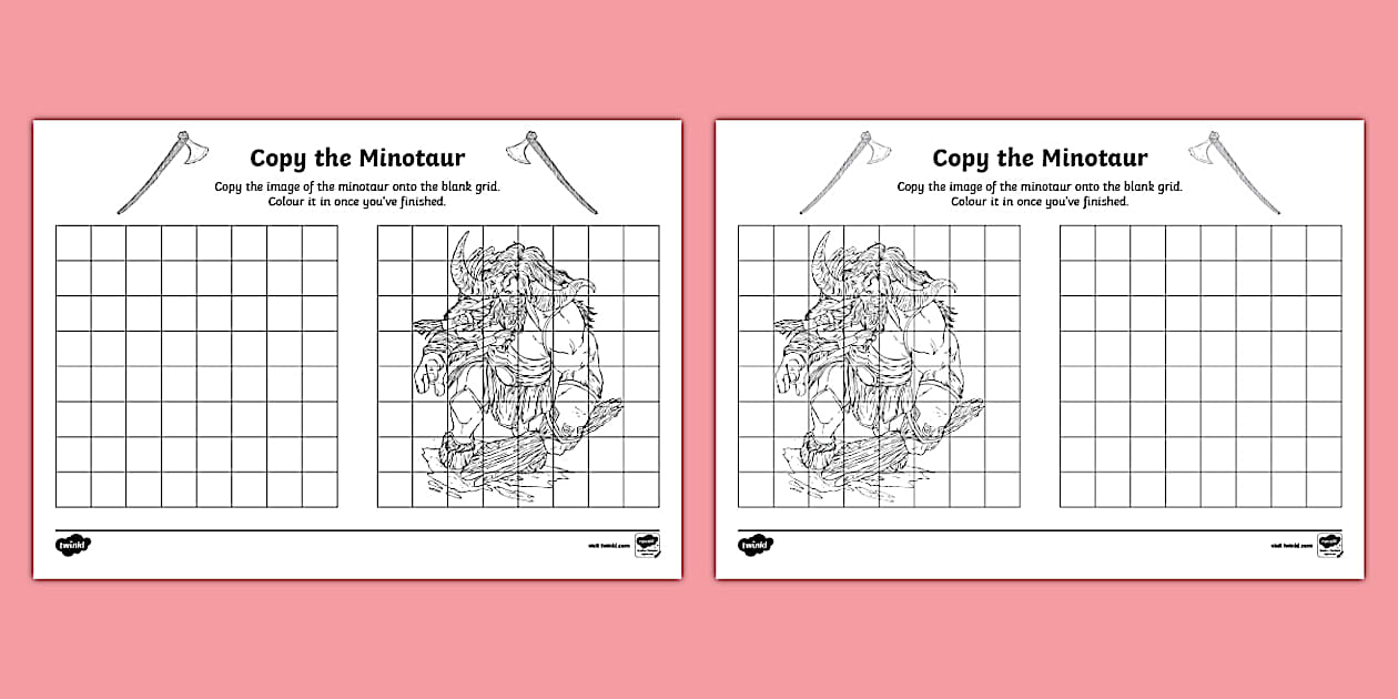 Copy the Minotaur Drawing Activity - Twinkl
