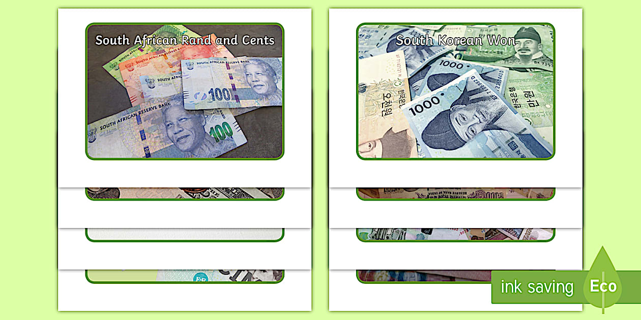 TAS Currencies Around the World Display Photos - Twinkl