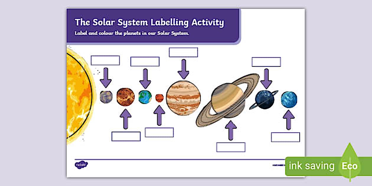 The Solar System Labelling Activity | Solar System Worksheet