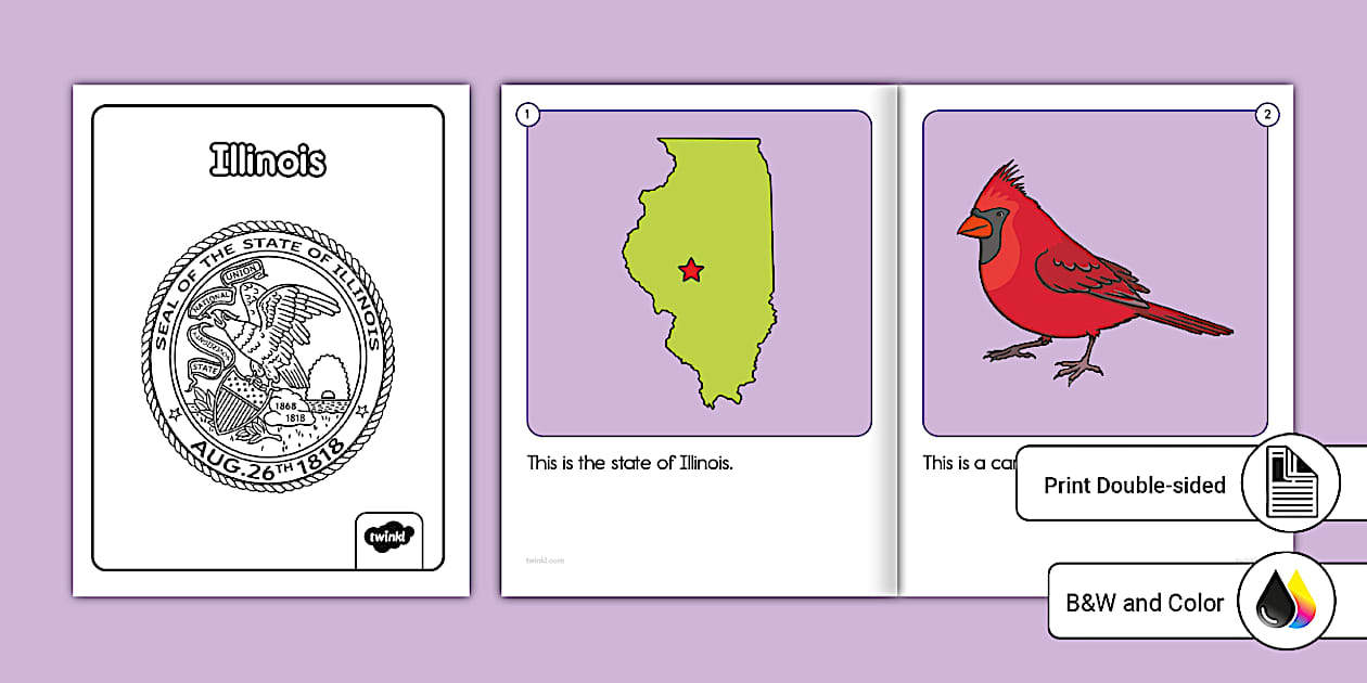 Illinois State Symbols Early Emergent Reader - Twinkl