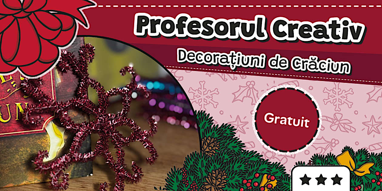 Fulgi de nea din sârmă plușată – Profesorul creativ