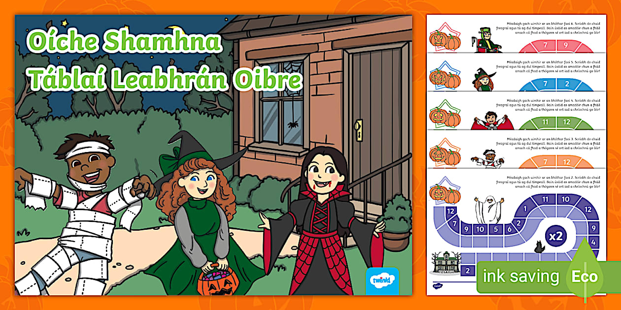 Oíche Shamhna Táblaí Leabhrán Oibre (teacher made)