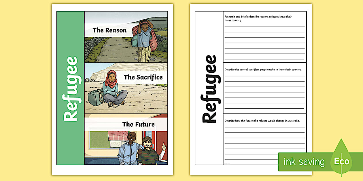 Editable Refugee Week Flapbook (professor feito) - Twinkl