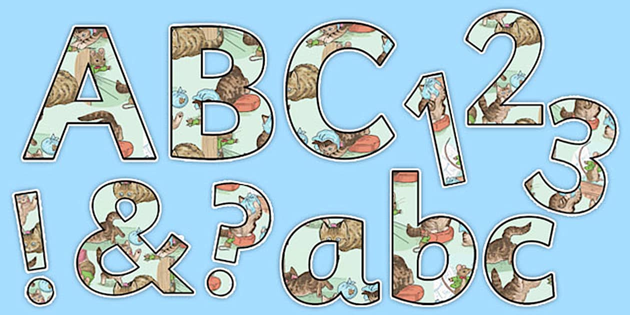 Beatrix Potter - The Story of Miss Moppet Display Lettering