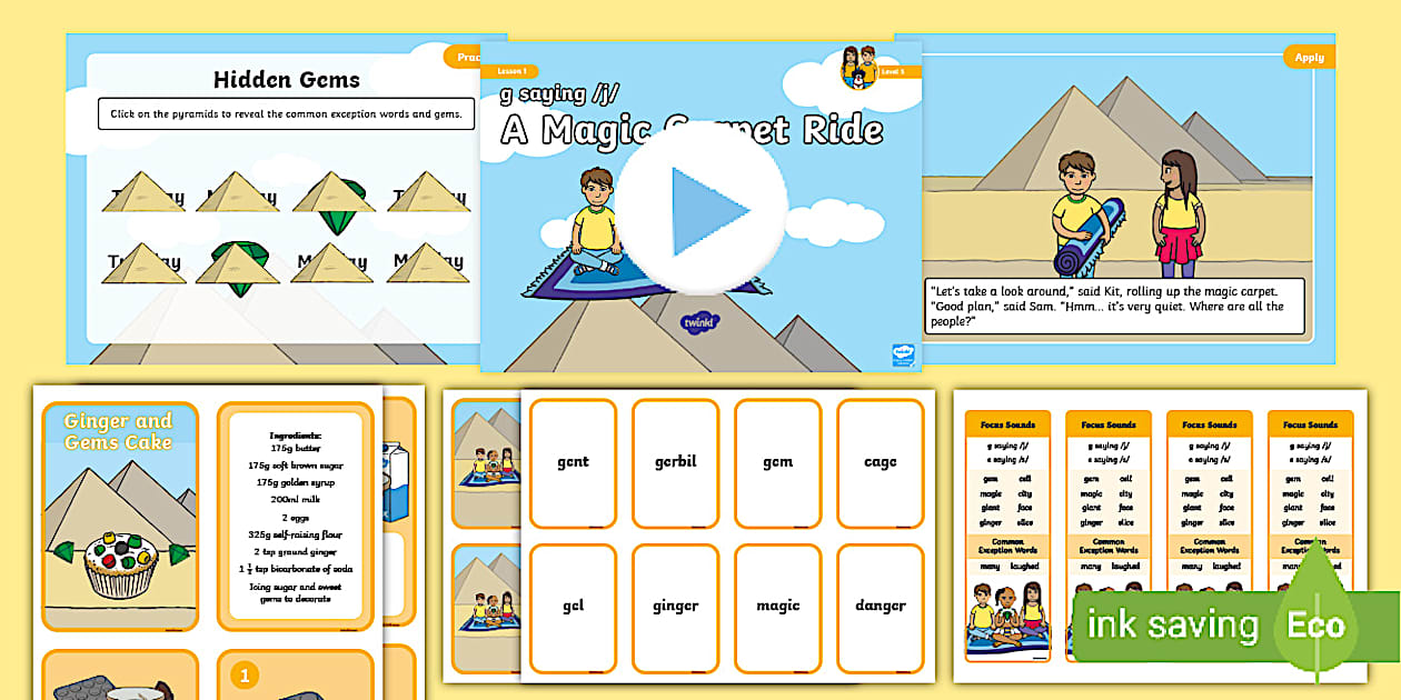 'g' saying /j/ Lesson Pack - Level 5 Week 18 Lesson 1 Lesson Pack