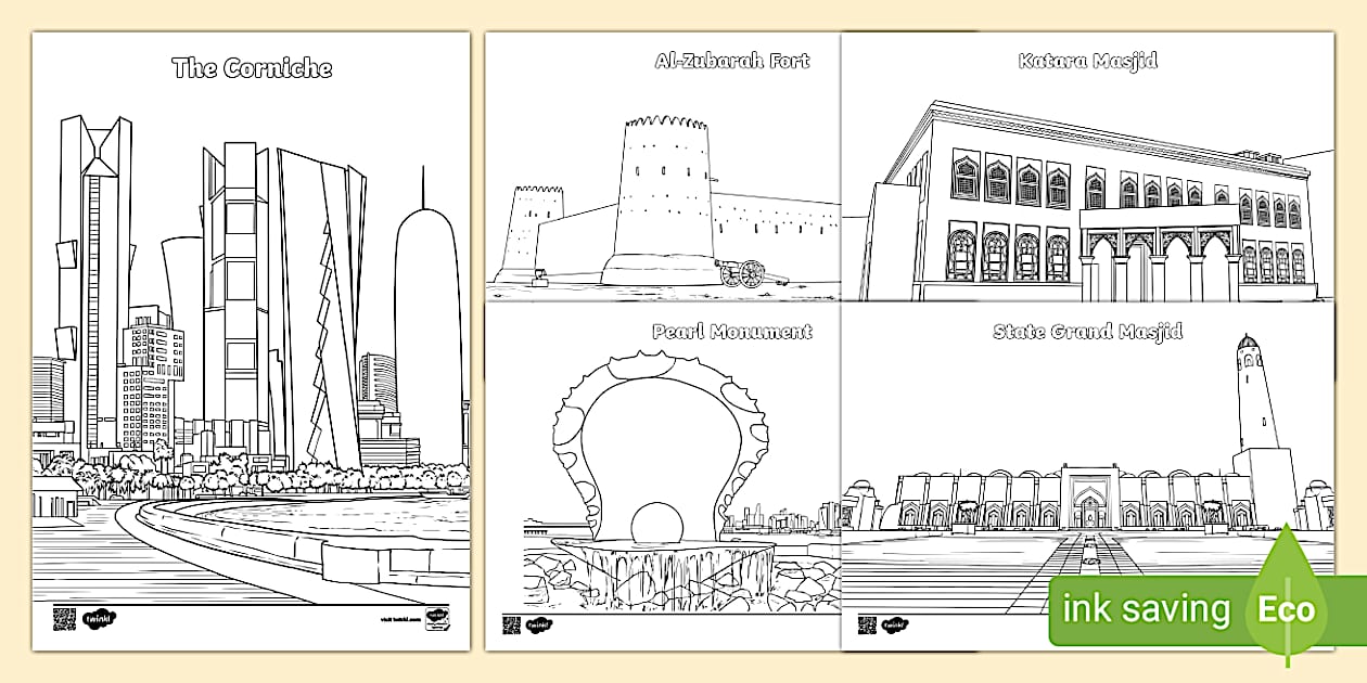 Qatar Colouring Pages,Qatar (teacher made) - Twinkl