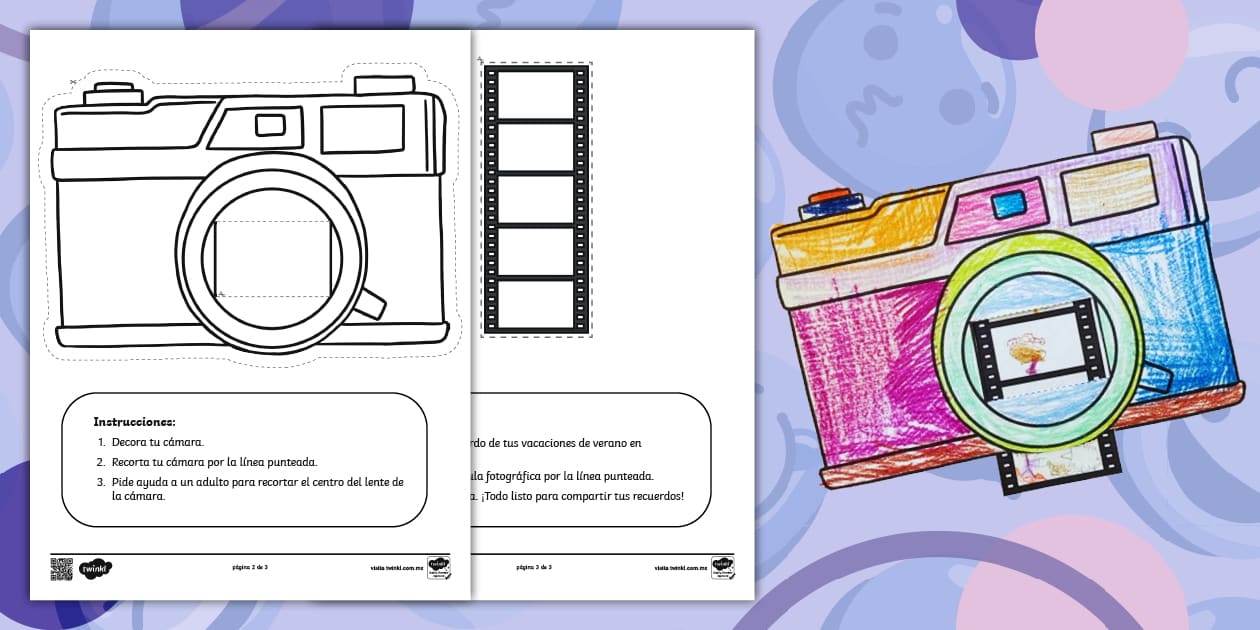 Fotos de verano - manualidad (teacher made) - Twinkl