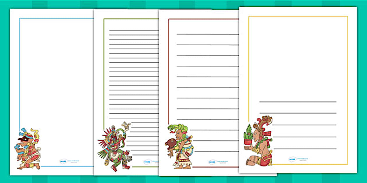 Editable Maya Gods Page Borders (teacher made) - Twinkl