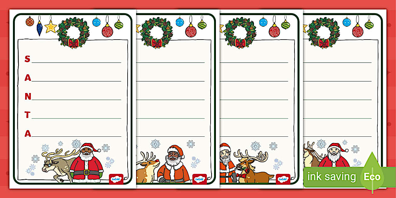 Santa Acrostic Christmas Poem for Kids (teacher made)