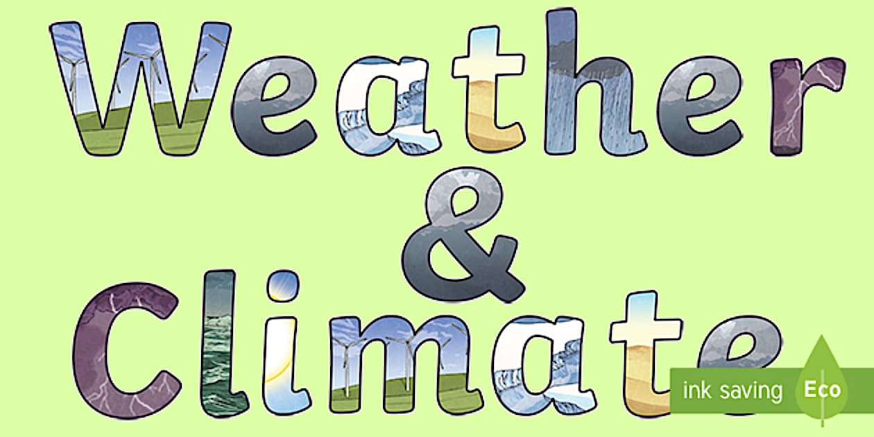 Weather and Climate in New Zealand Display Lettering