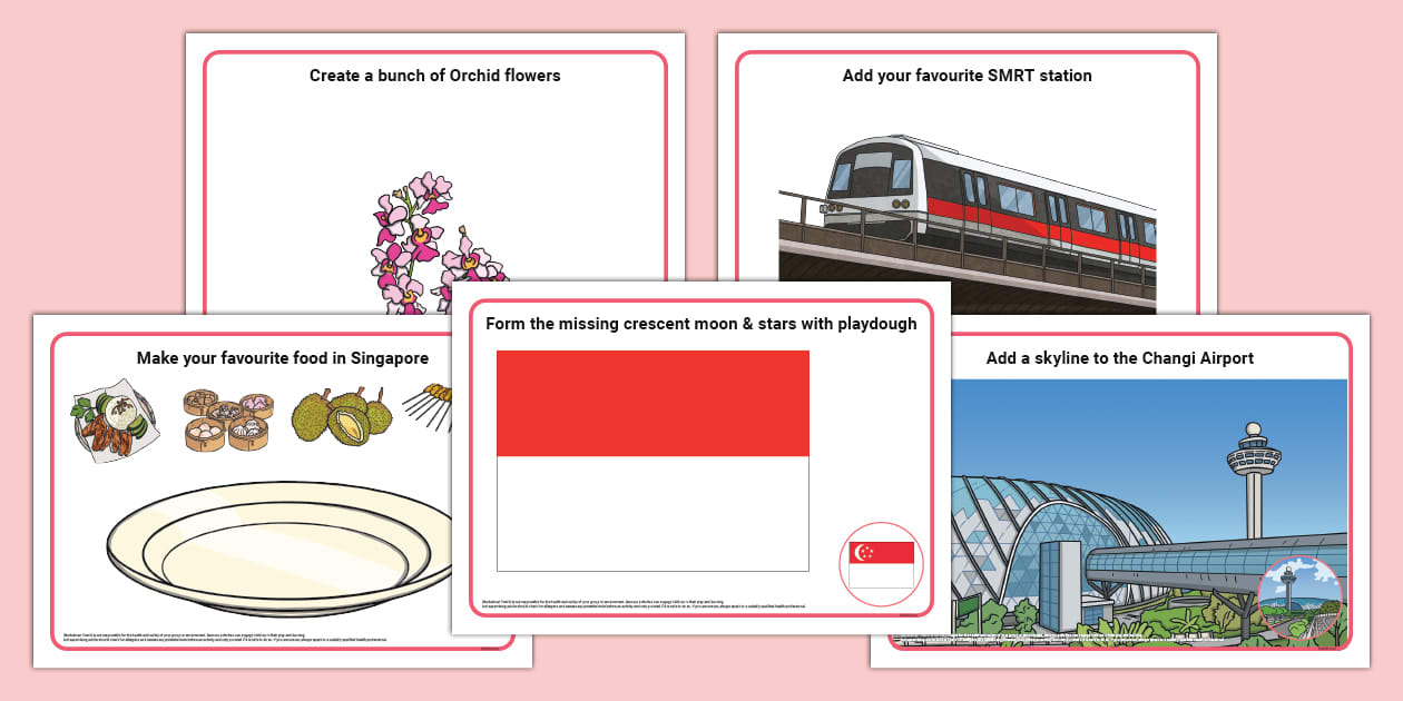 Singapore National Day Playdough Mat