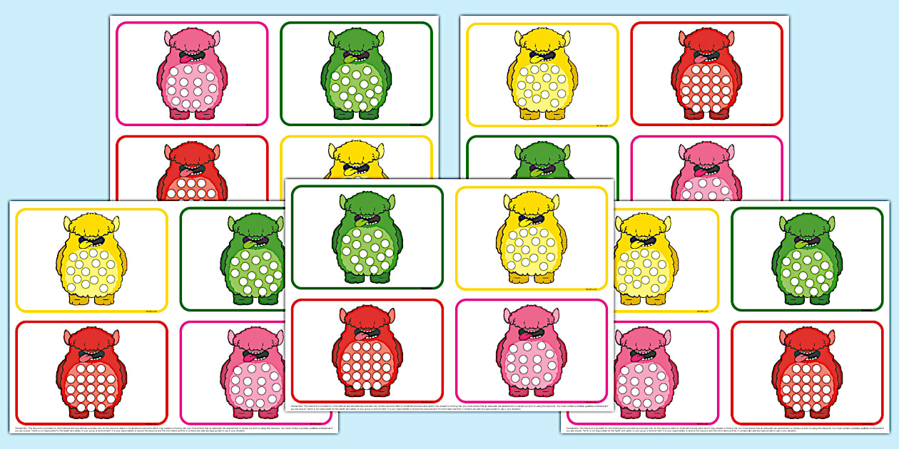 Cosy Creatures Pom Pom Matching Activity (teacher made)