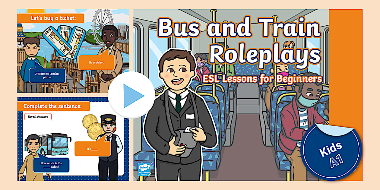 ESL Buses and Trains Roleplay [Kids, A1] - Twinkl