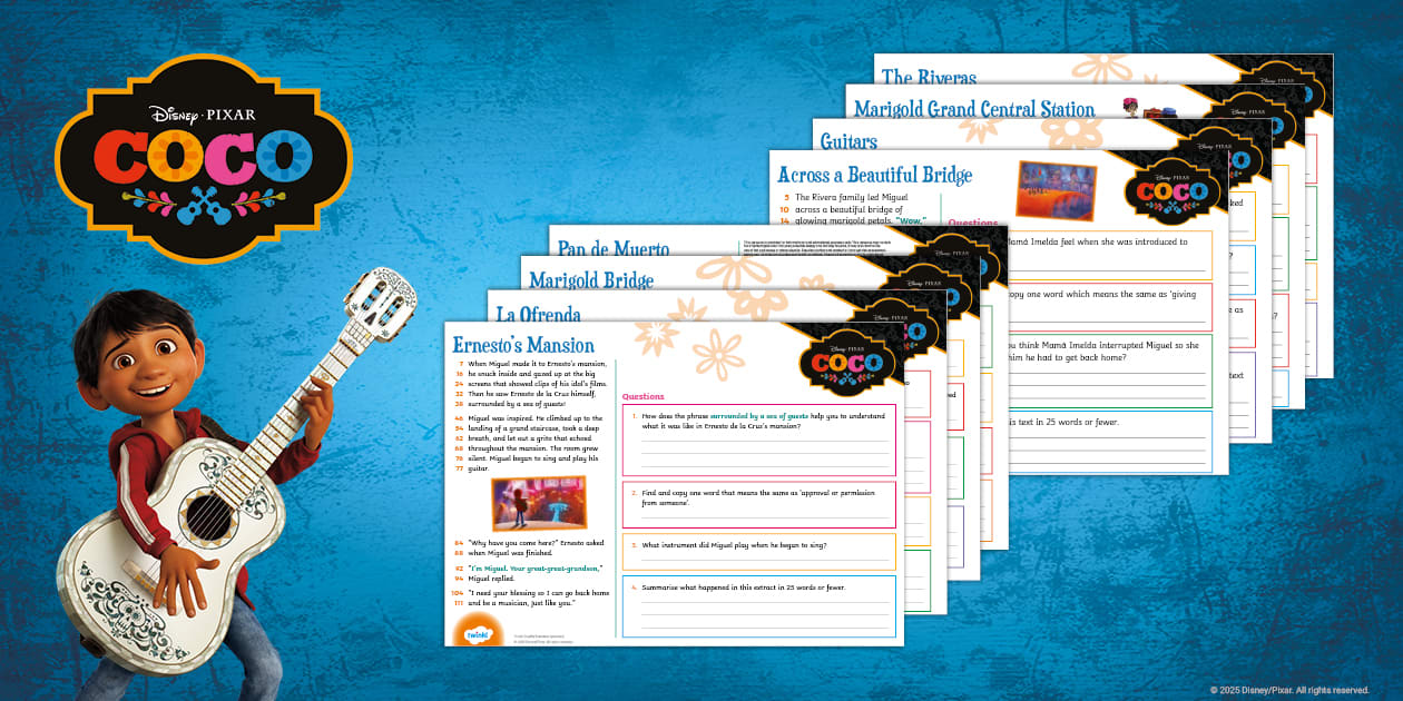 Coco: 60-Second Reads Activities