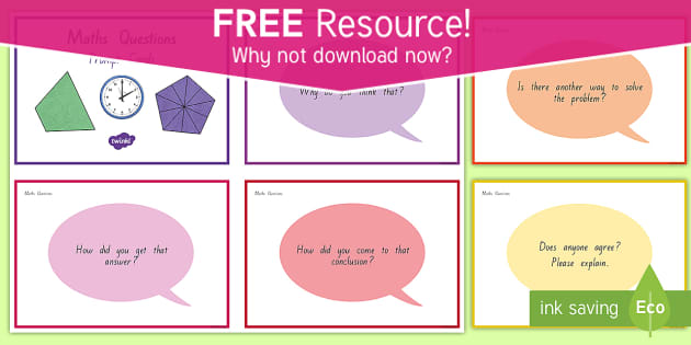 FREE! - Maths Discussion Prompt Question Cards