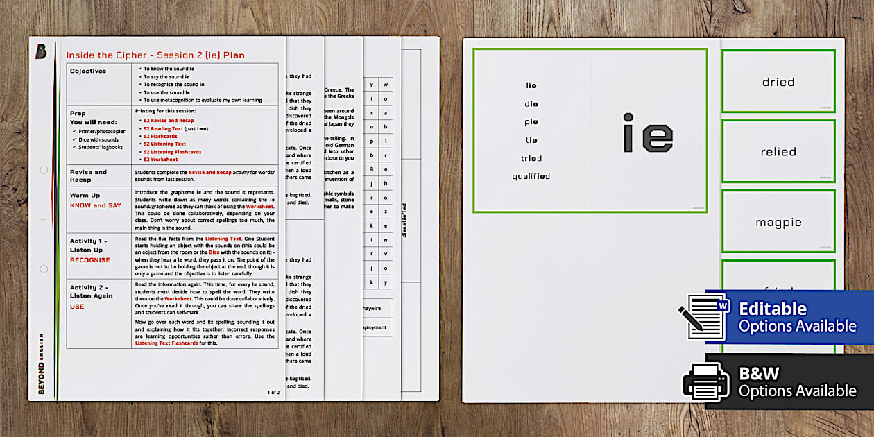 ITC Phonics Stage Five, Week 1 - Session 2 (ie) - Twinkl