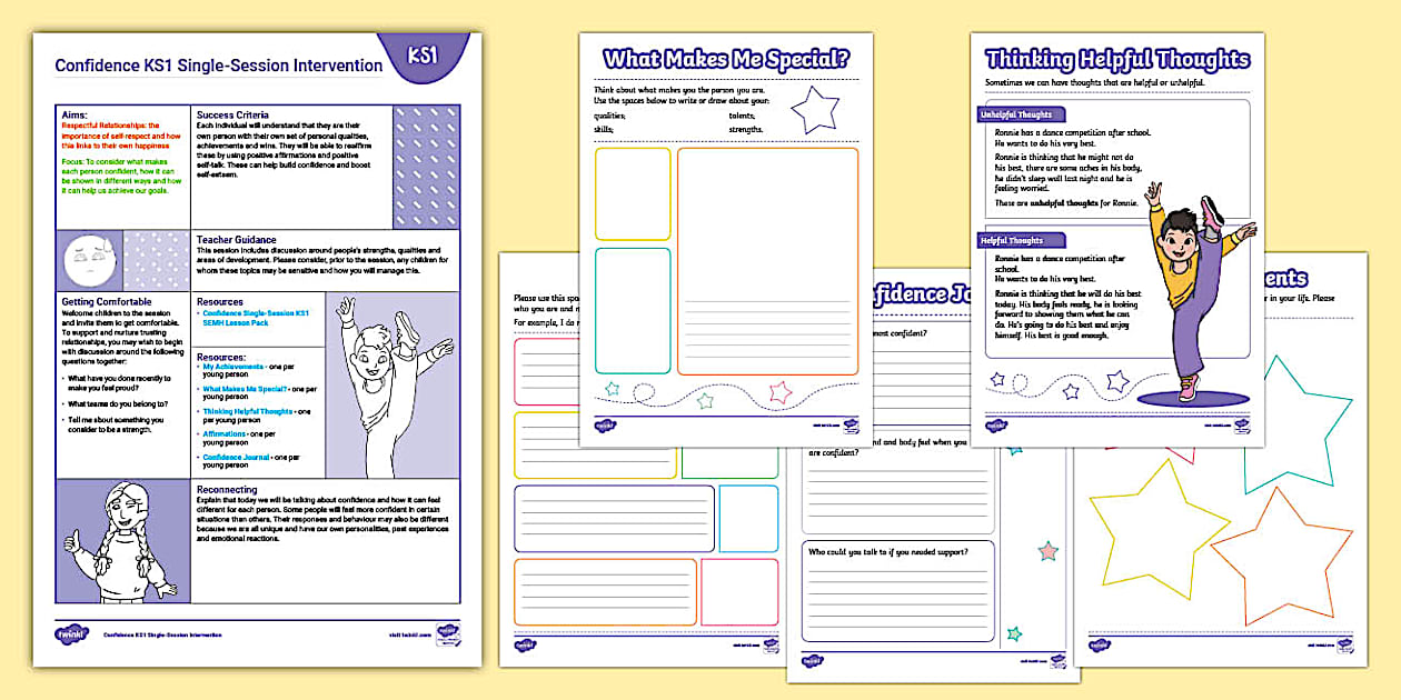 Confidence KS1 Single-Session Intervention - Twinkl