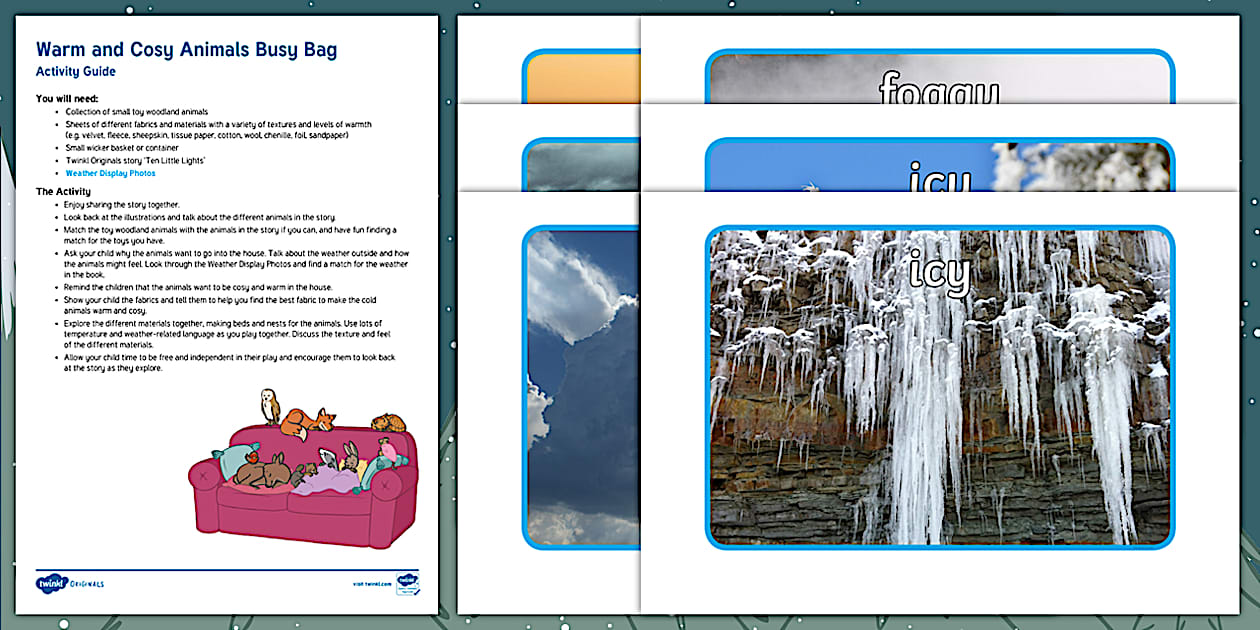 Warm and Cosy Animals Busy Bag Resource Pack for Parents